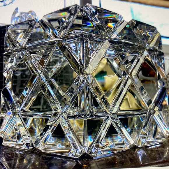 Vintage | Accents | Vintage Czech Crystal Diamond Cut Box With Lid Very ...